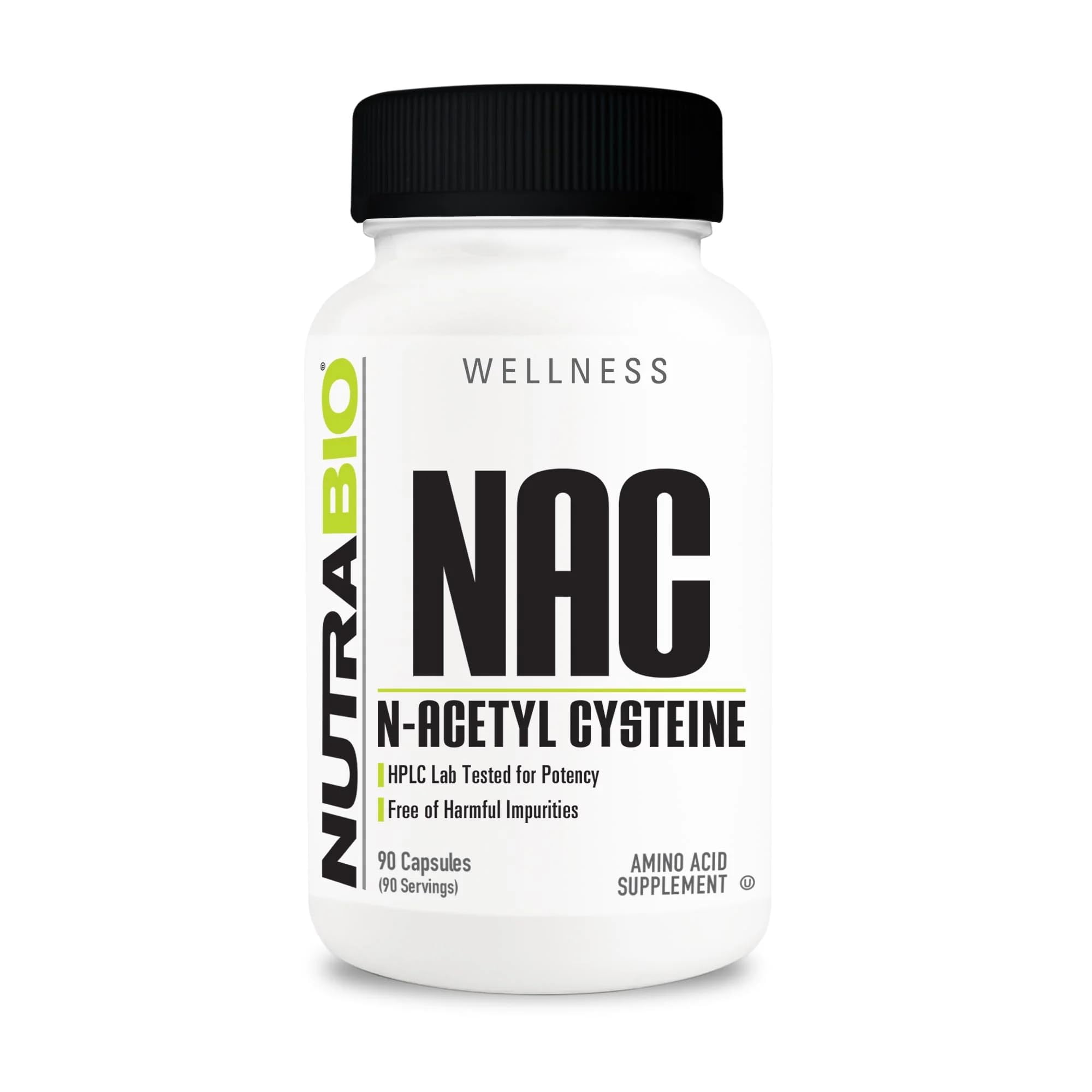 NutraBio N-Acetyl Cysteine Supplement (NAC) - 90 Capsules, 600mg Each ...