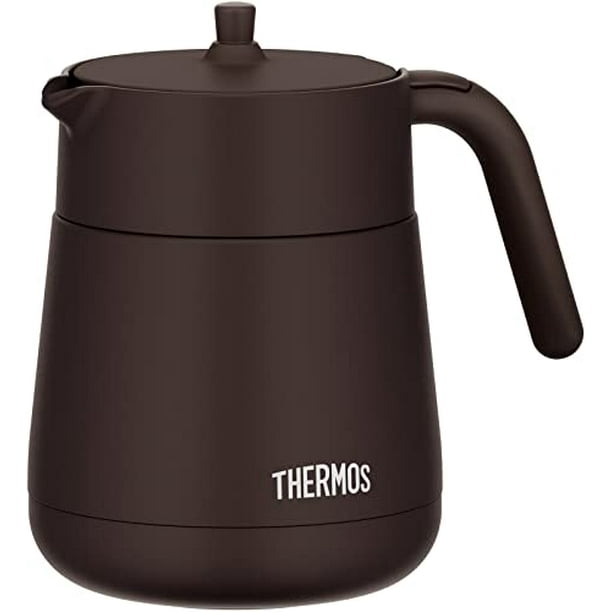 Thermos Vacuum Insulated Teapot with Strainer 700ml Brown TTE-700 BW ...