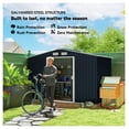 9x6 ft Outdoor Metal Storage Shed - Garden Tool Shed w/ Foundation Kit ...