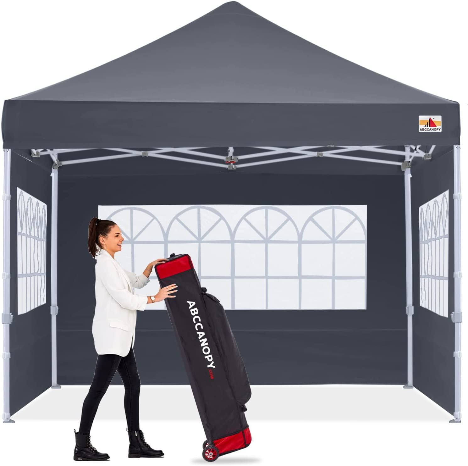 ABCCANOPY 10X10Ft Pop up Canopy Tent Enclosed Instant Folding Canopy ...