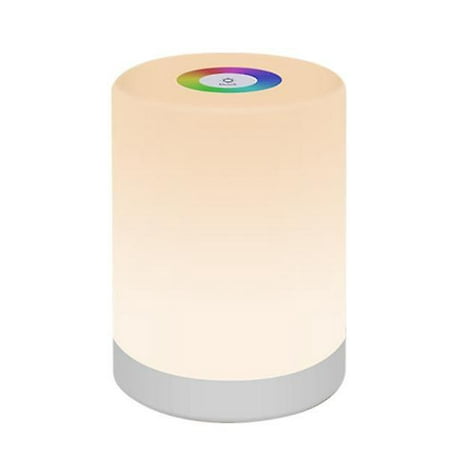 Night Light,led Touch Control Chargeable Smart Bedside Table Lamp,rgb ...