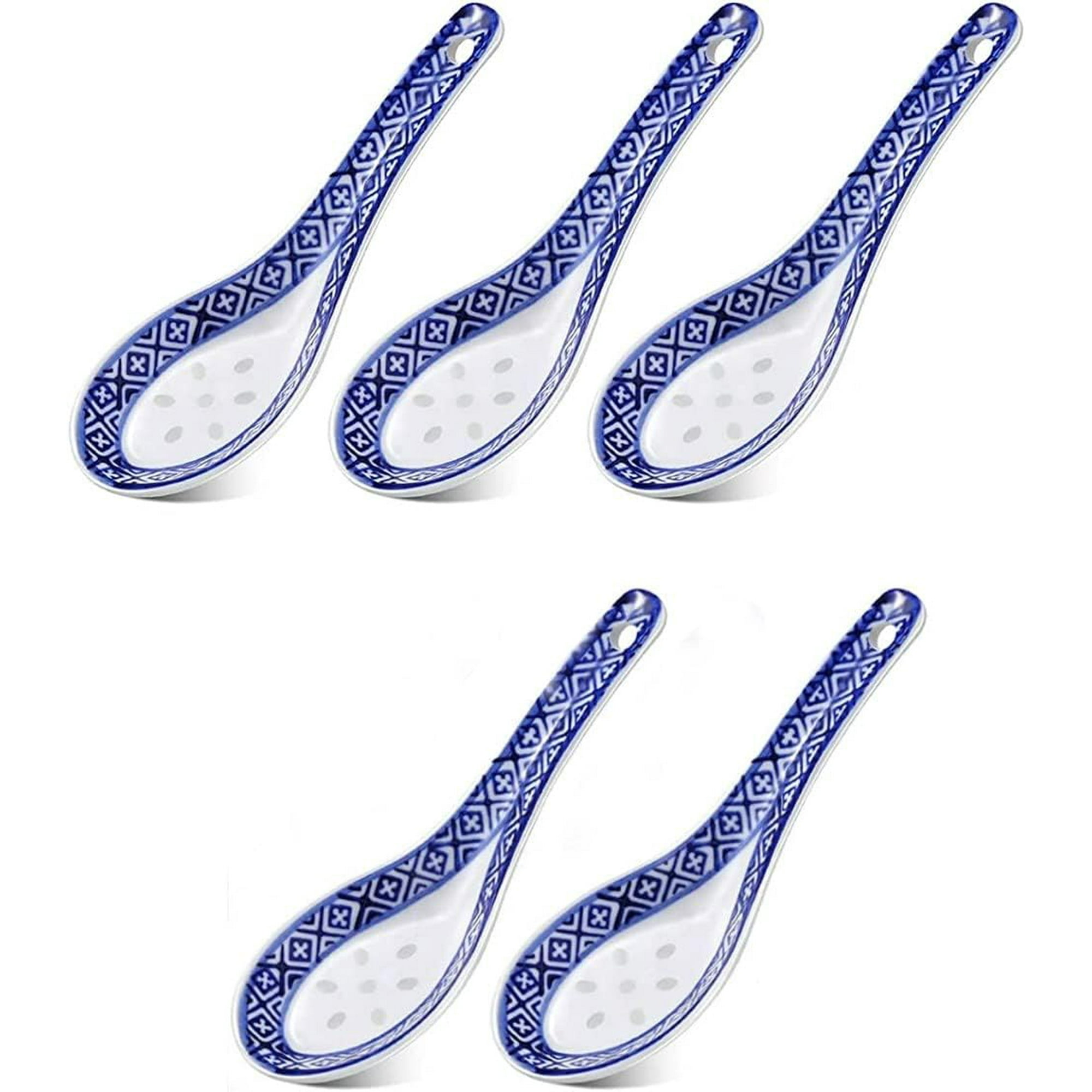 Click here for Bgnaty 5-Piece Porcelain Spoons Chinese Soup Spoon... prices