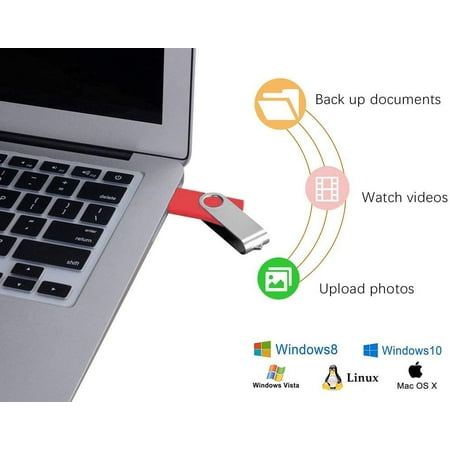 USB Stick 16GB USB 2.0 Flash Drive Bulk 10 Multipack Zip Drives Swivel ...