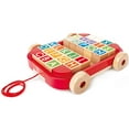 Hape: Pull-Along Cart With Stacking Blocks - Wooden Toy, ABC Letter ...