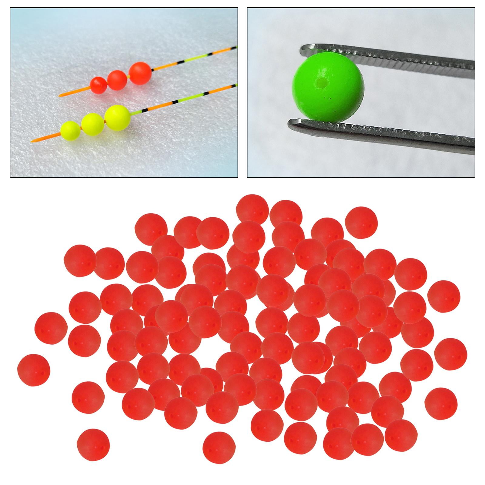 100x Foam Indicator Fishing Floating Fluorescent Ball Fishing Gear Bite ...