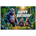 Decorative Design Banner Gorilla Theme Jungle Backdrop Party Decoration ...