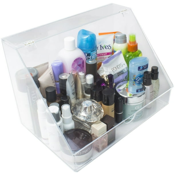 Acrylic Makeup Box With Lid | Saubhaya Makeup