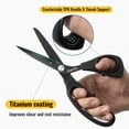 Damita 8.5" Heavy Duty Sewing Scissors - Black Titanium Coated, Premium ...