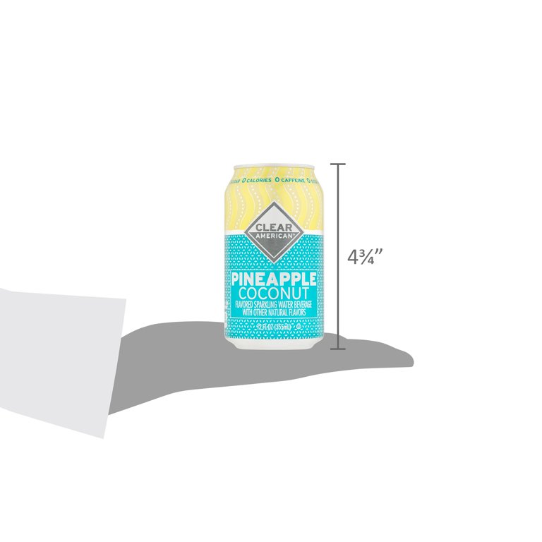 Clear American Sparkling Water, Pineapple Coconut, 12 Oz,, 09/26/2023