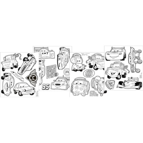Disney Cars 2 Color Your Own Sticker Party Favors - Walmart.com ...