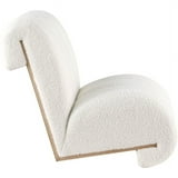 Meridian Furniture Swoon Cream Faux Sheepskin Accent Chair - Walmart.com