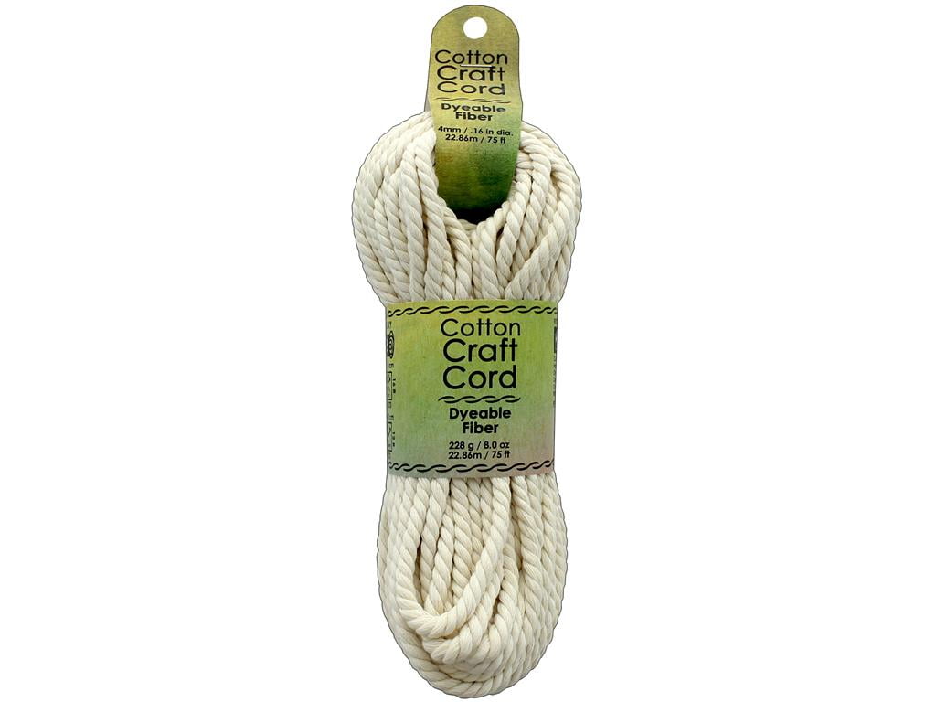Pepperell Cotton Craft Cord 4mm 75' Natural - Walmart.com