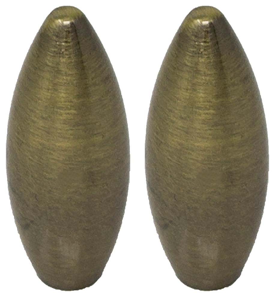 Urbanest Urbanest Set of 2 Bullet Lamp Finial, 2", Antique Brass ...