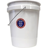 United Solutions 5 Gallon White Plastic Utility Bucket with Comfort ...