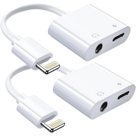 [Apple MFi Certified] iPhone Headphones Adapter & Splitter, Lightning ...