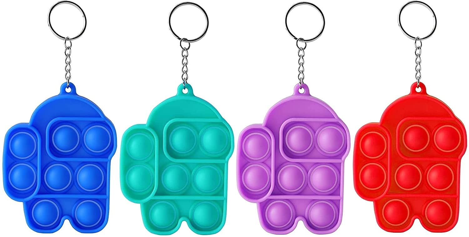 Mini POP Bubble Sensory Fidget Toys Llavero simple Toy Stress Reliever ...