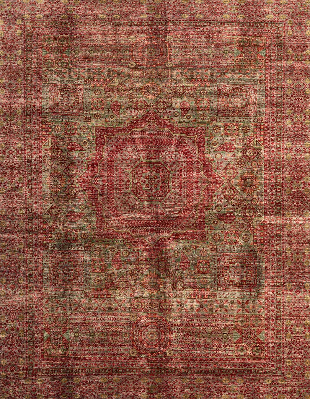 Ahgly Company Indoor Rectangle Abstract Red Oriental Area Rugs, 7' x 10 ...