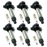 POLARPRA 6PCS UF-569 Ignition Coils Pack & 41-109 Iridium Spark Plugs Compatible with Chevy ...