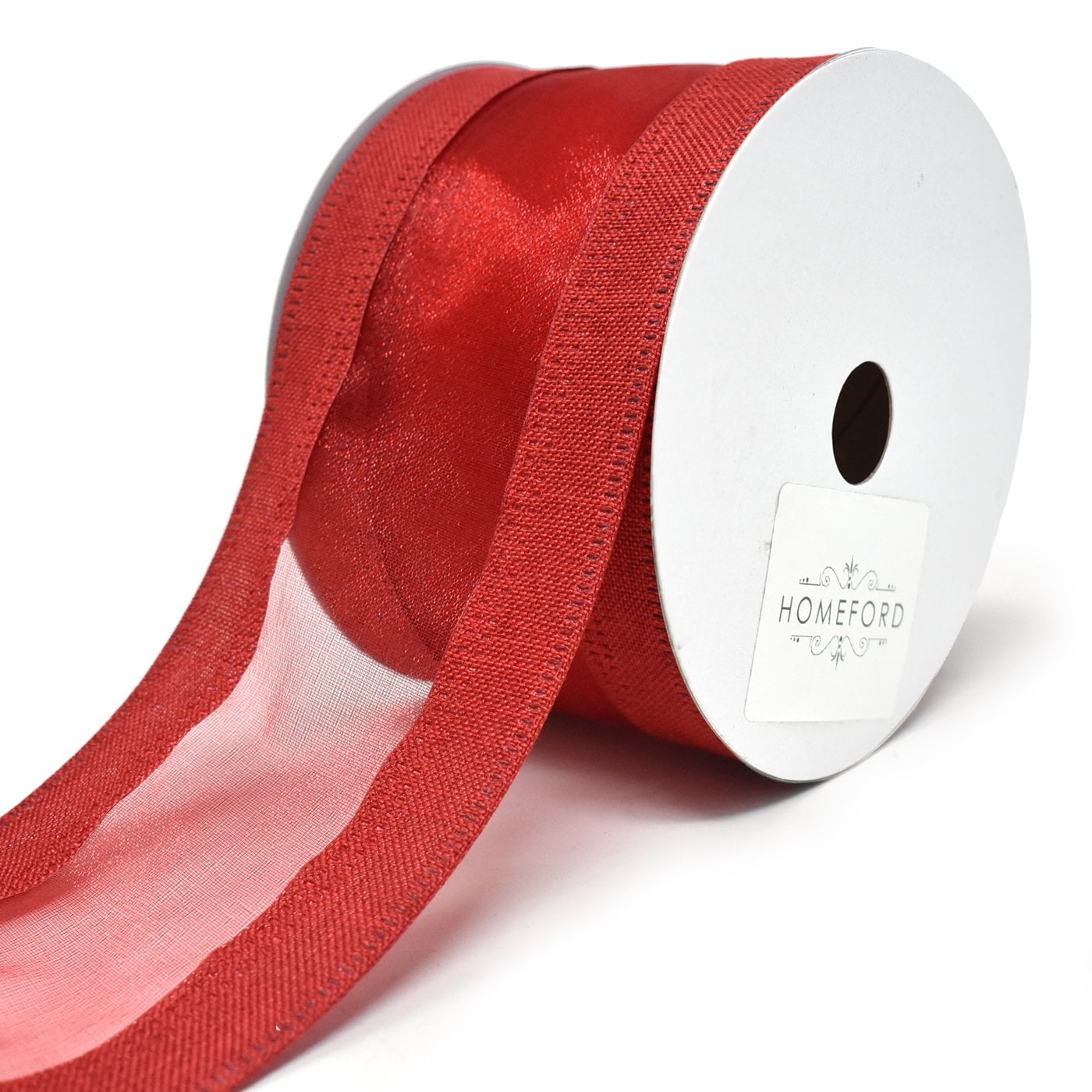 Linen Edge Wired Organza Ribbon, 2-1/2-Inch, 10-Yard, Red - Walmart.com
