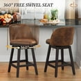 Dycanpo 26'' Swivel Bar Stools Set of 4, Counter Stools with Back ...