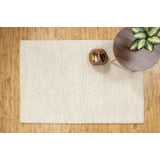 Elegant Rug Store Hand Knitted Chunky Wool Loops Area Rug, Ivory/Off ...