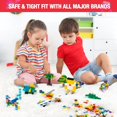 1600 Piece Building Blocks Set, 18 Shapes 16 Colors, 2 Baseplates and ...