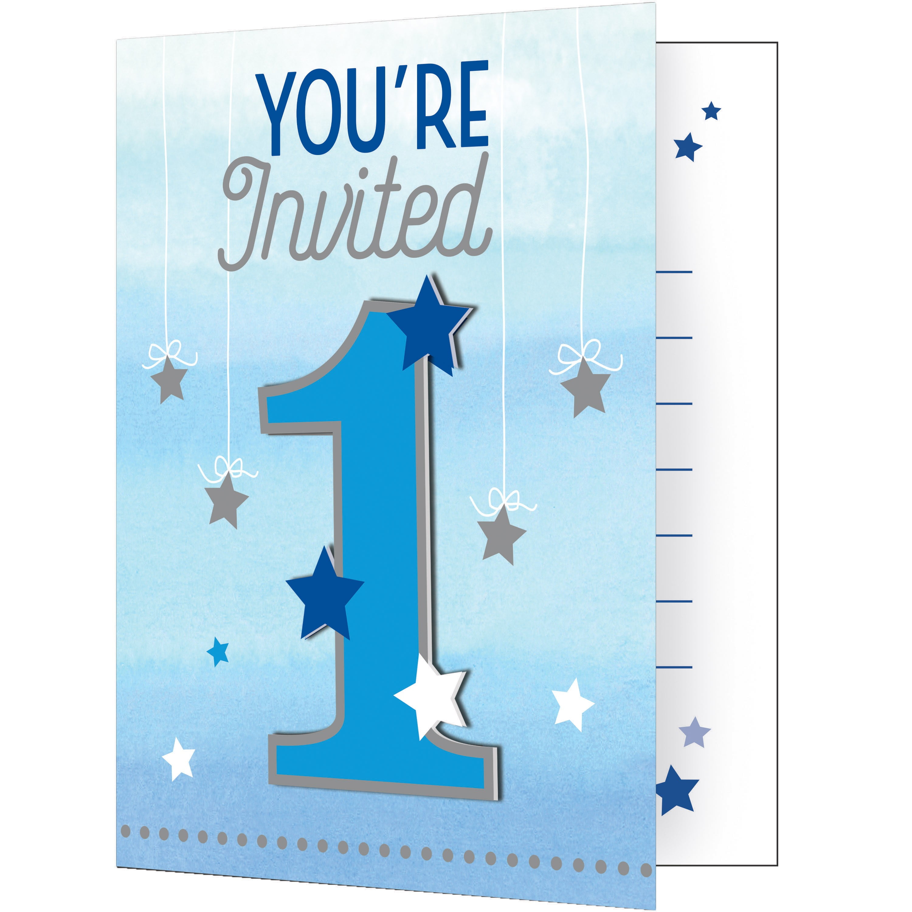 One Little Star Boy 5 x 4 Invitation w/Attachment8,Pack of 8 - Walmart.com