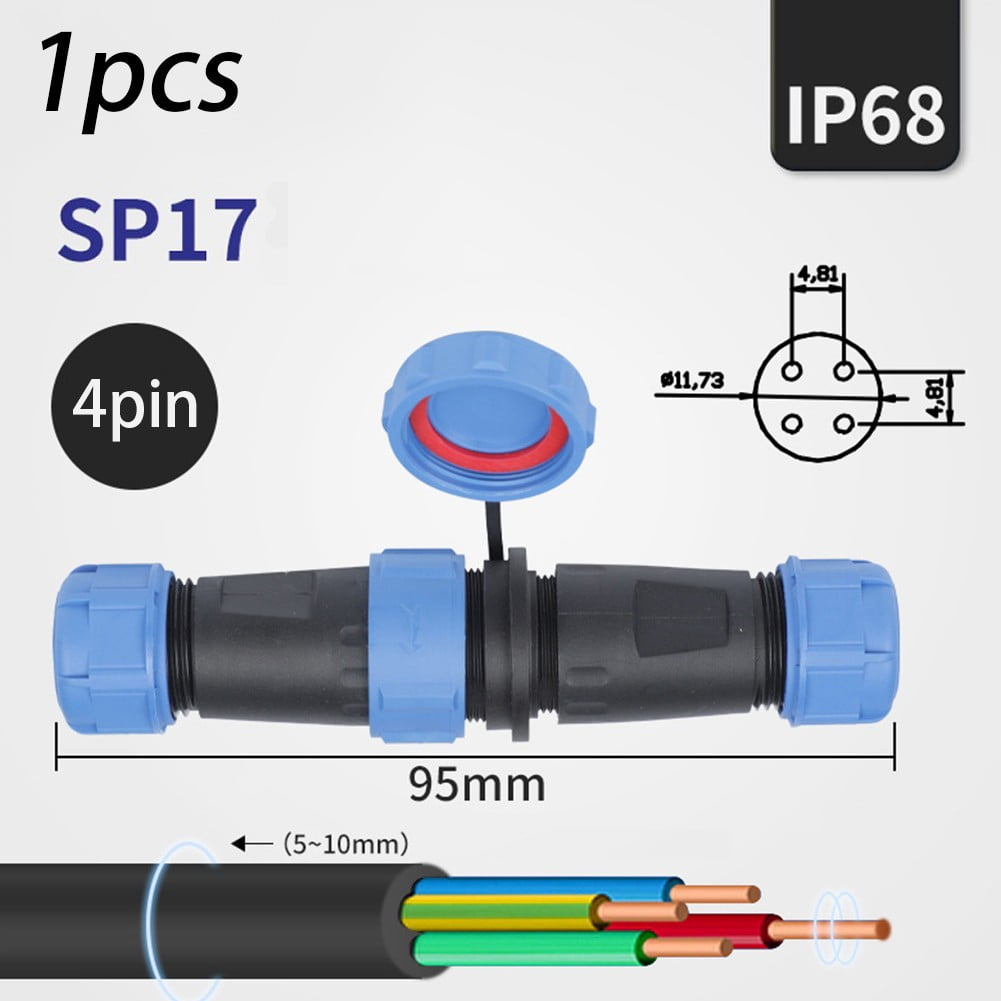 Tools Ip68 Waterproof Plug SP17 Connector SP17 Panel Mount 2/3/4/5/7 ...