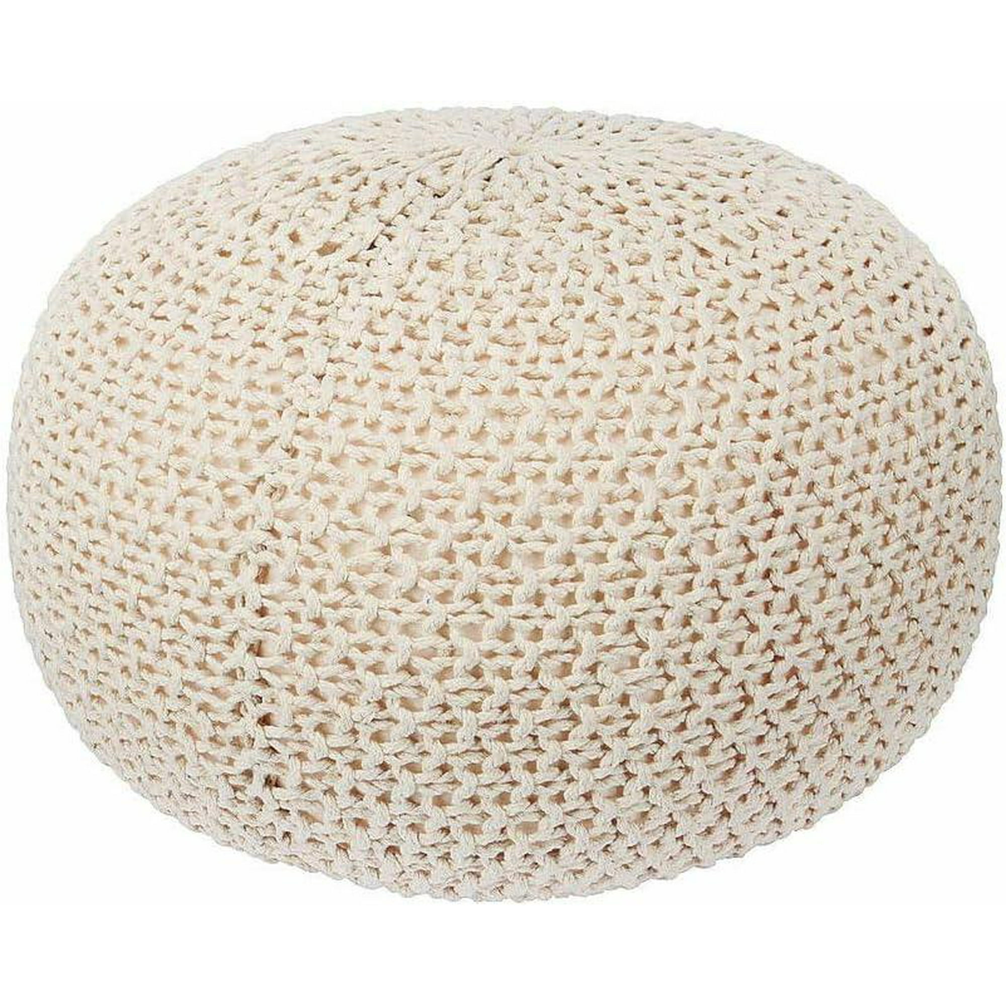 Click here for Sortwise Round Pouf Ottoman  Knit Modern Floor Pou... prices