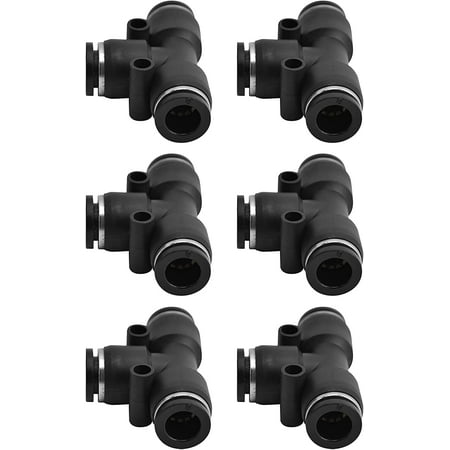 10 Pack Plastic Push to Connect Tube Fitting, Pneumatic Elbow Straight ...