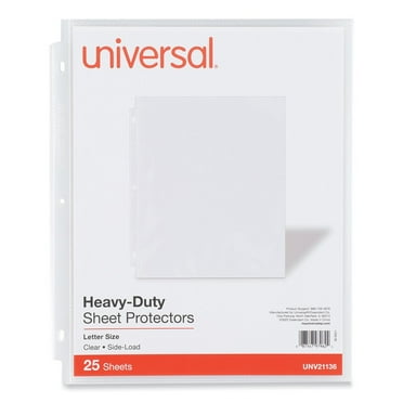 Universal Top-Load Poly Sheet Protectors, Nonglare, Economy, Letter ...