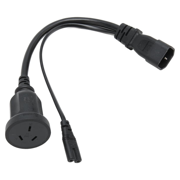 Y Power Splitter Adapter Cable, 10A 250V IEC320 C14 Male To IEC320 C7 ...
