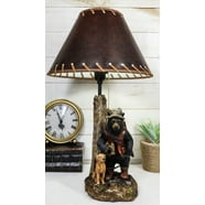Ebros Wildlife Bear Cubs Table Lamp for Living Room Cabin Lodge Decor ...