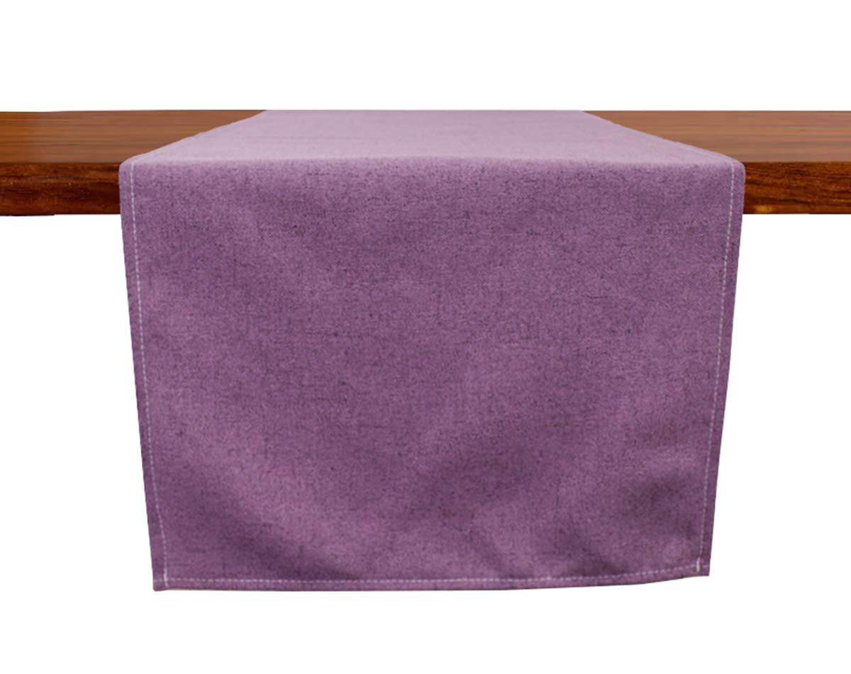Fennco Styles Classic Solid Table Runner 16 x 54 Inch - Purple ...