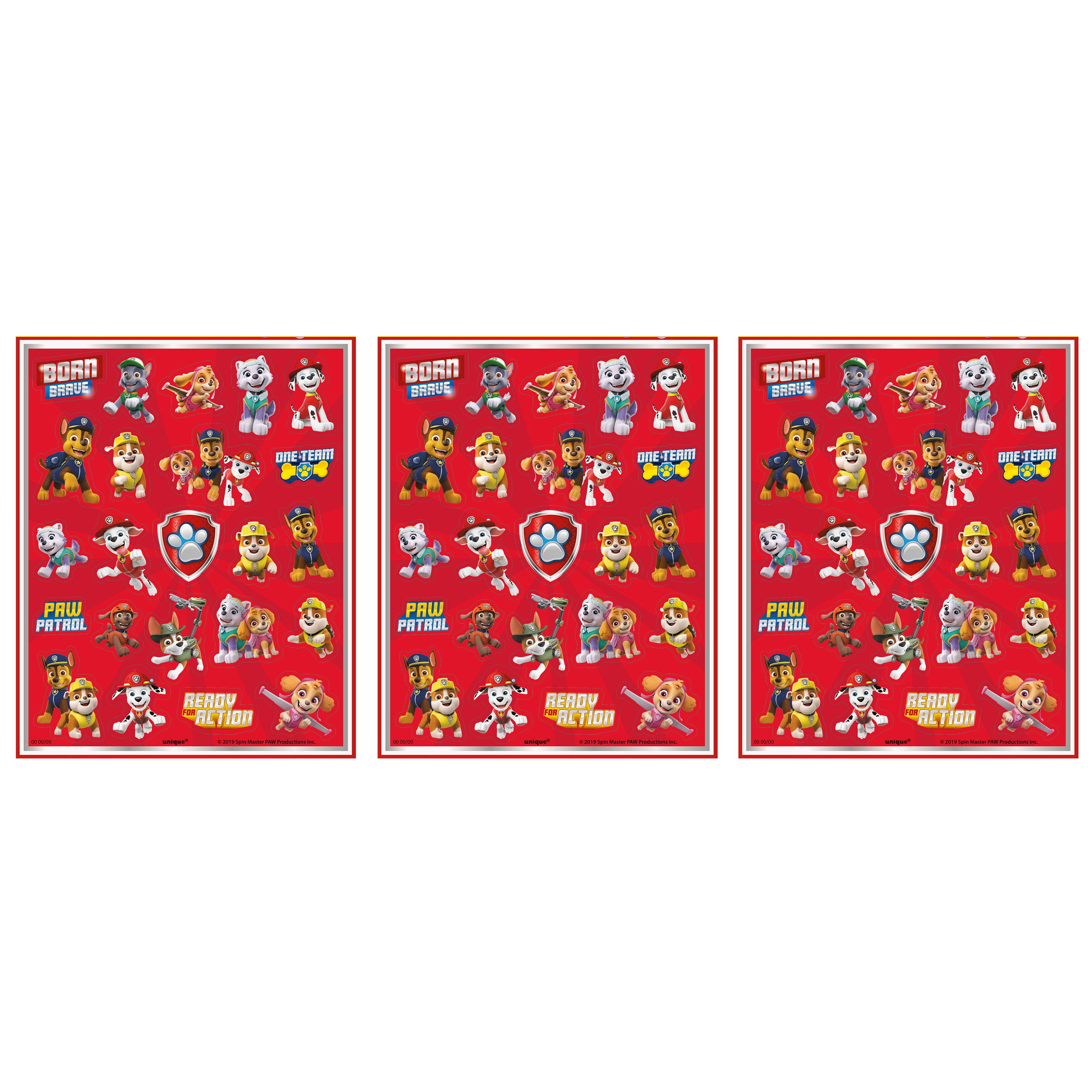 PAW Patrol Sticker Sheet Party Favors, 12ct - Walmart.com
