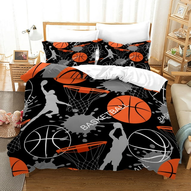 Boys Basketball Quilt Cover 3D Print Sports Theme Duvet Cover Sports ...