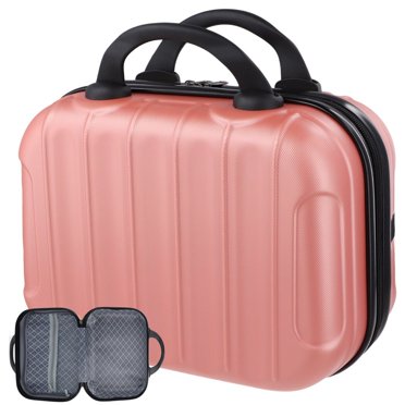 Hard Shell Cosmetic Travel Case, White, 11.8" x 10.82" x 5.9" - Walmart.com