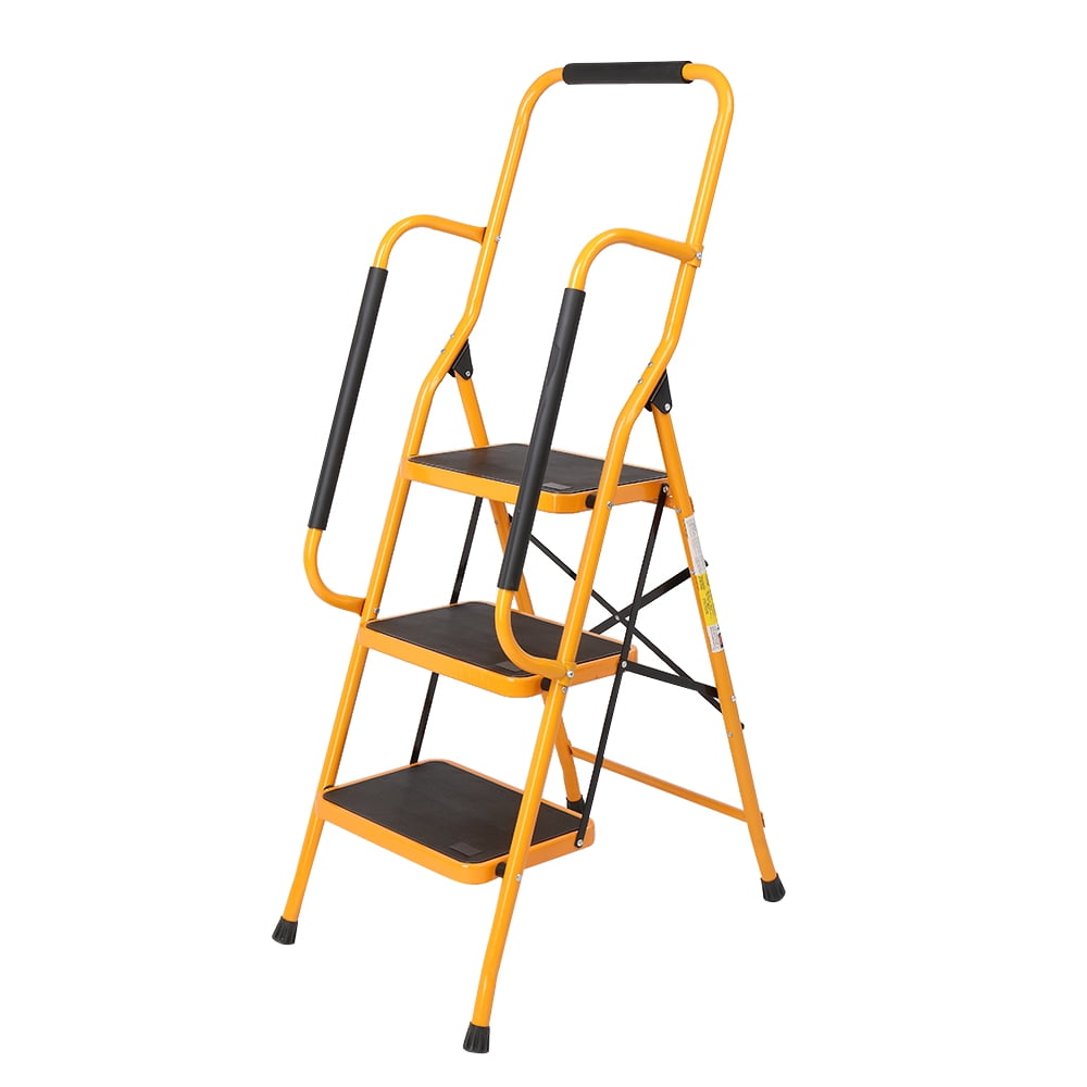 Zimtown 3-Step Stool Ladder, 330lb Capacity with Anti-Slip Handgrip ...