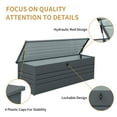 260 Gallon Metal Outdoor Deck Box Waterproof, Extra Large Patio Storage ...