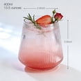 40 Pack 13.5oz Clear Plastic Stemless Wine Glasses - Unbreakable BPA ...