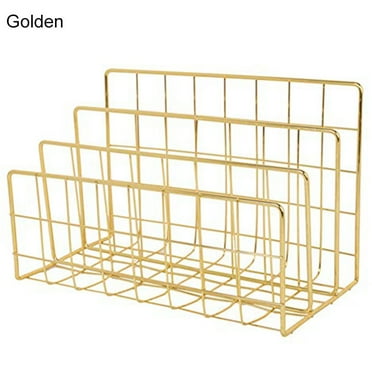 GFHFHITJ Folder Stand Desktop File Organizer, Wire Magazine Holders ...