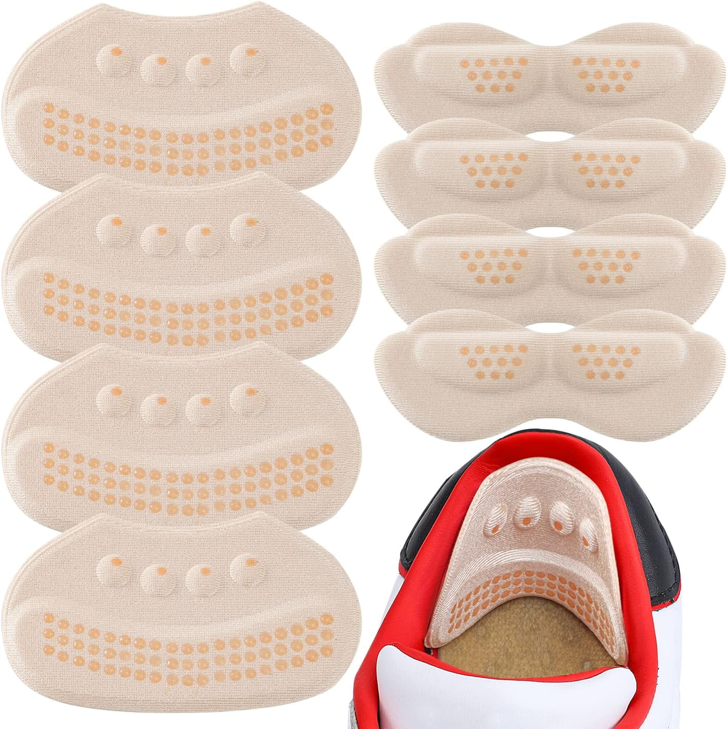 Heel Cushion Pads, Adhesive Back of Heel Grips Inserts for Too Big ...