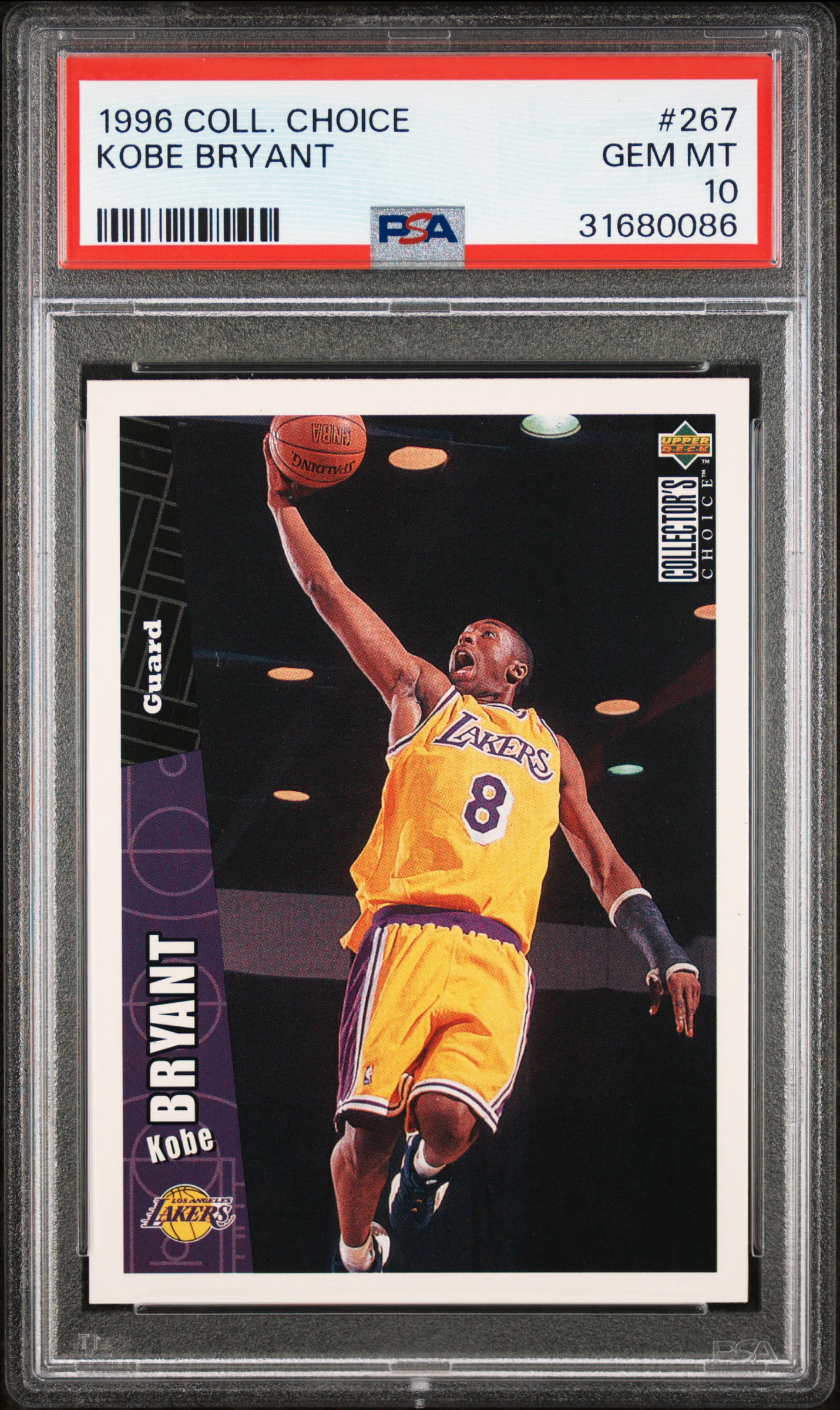 1996 Upper Deck Collector's Choice Kobe Bryant #267 PSA 10 - Walmart.com