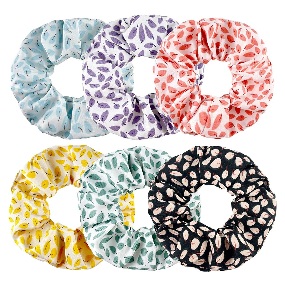 Scrunchies Hair Ties Chiffon Leaf Hair Ties Chiffon Hair Rings Cute ...