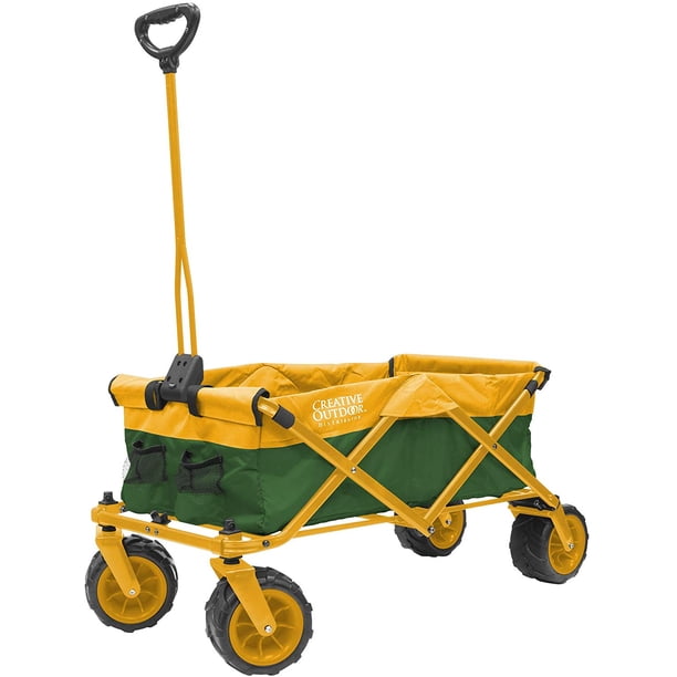 All-Terrain Collapsible Folding Wagon | Green & Yellow - Walmart.com