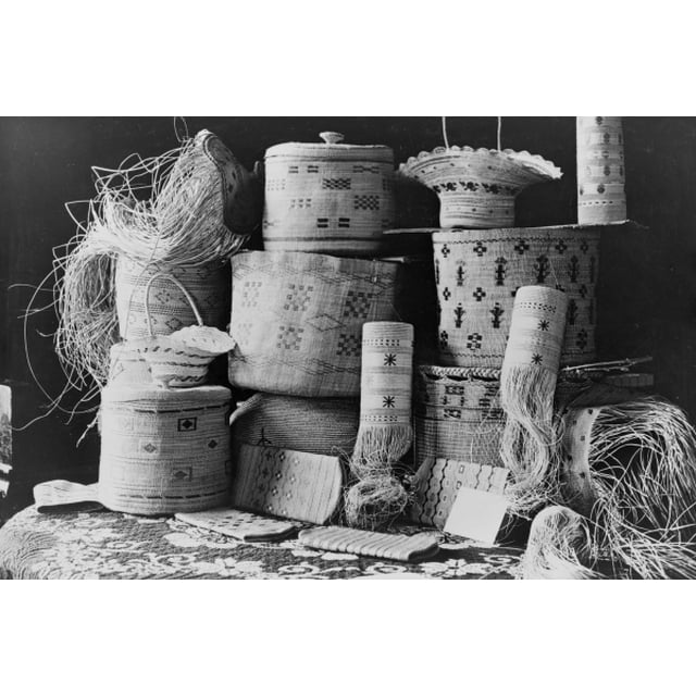 Print: Alaska Indian Baskets, circa 1890 - Walmart.com