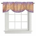 Abstract Colors Tie Up Valances Curtain, Purple Orange Clouds Mist ...