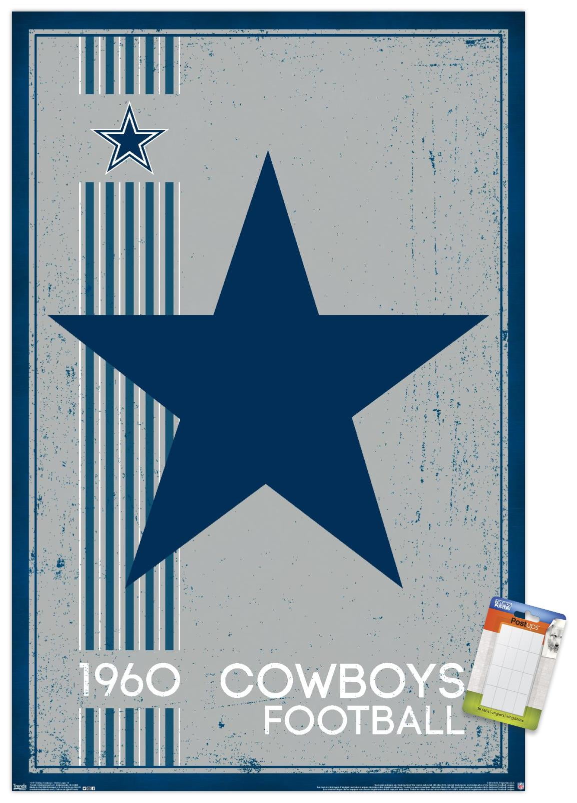 NFL Dallas Cowboys - Retro Logo 14 Wall Poster, 22.375" x 34" - Walmart.com