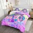 Mushroom Comforter Set Queen,Colorful Mushroom Bedding Sets,Trippy ...