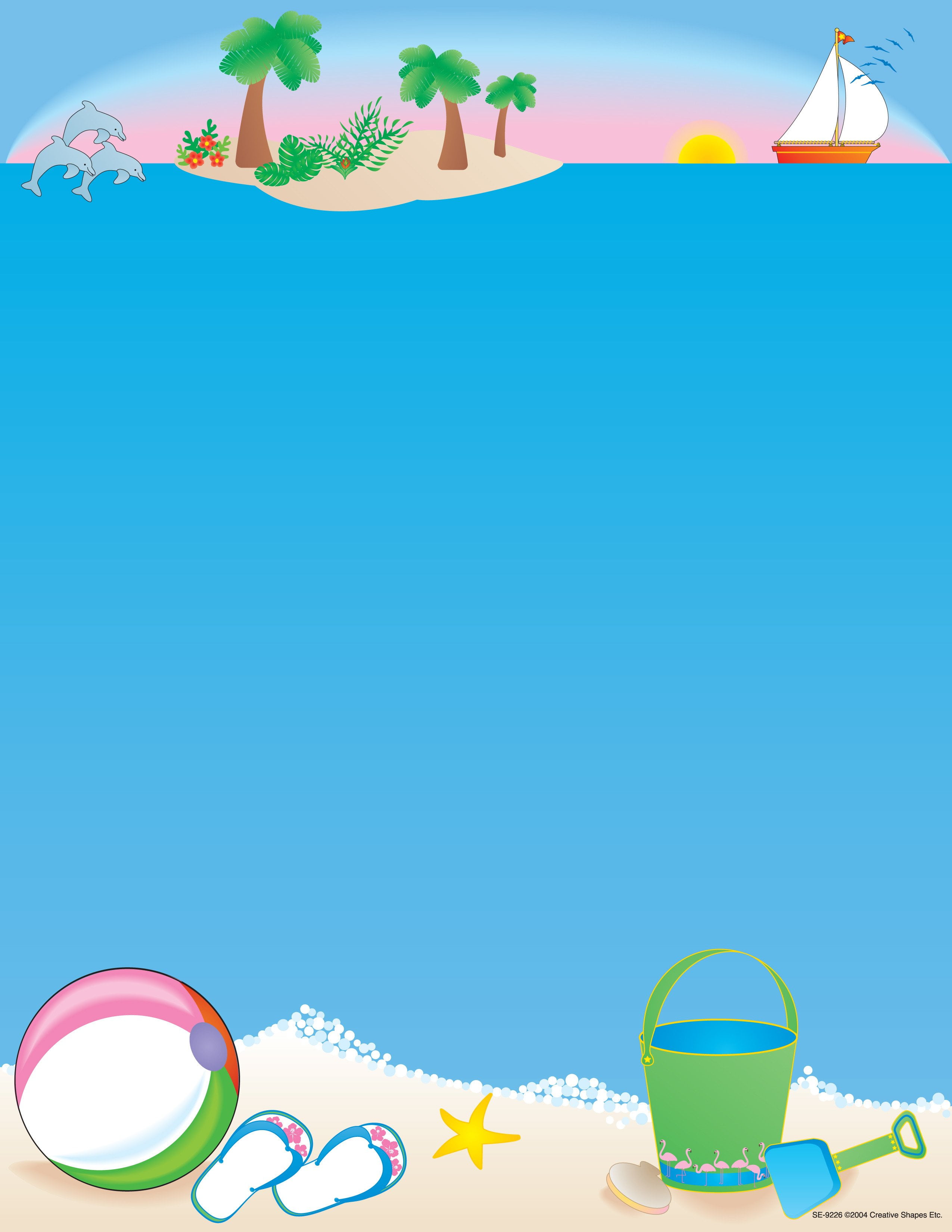 Designer Paper - Beach (50 Sheet Package) - Walmart.com